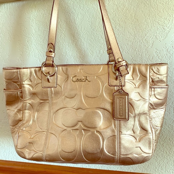 Coach | Bags | Coach Gold Hand Purse | Poshmark